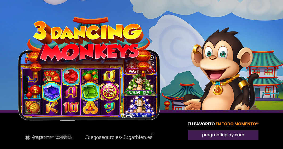 Pragmatic Play lanza el tragamonedas 3 Dancing Monkeys™