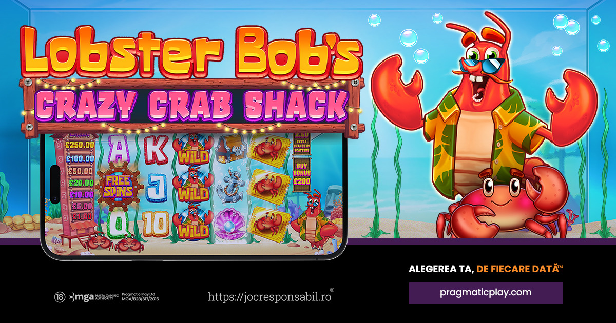 Pragmatic Play Lansează Lobster Bob’s Crazy Crab Shack Slot